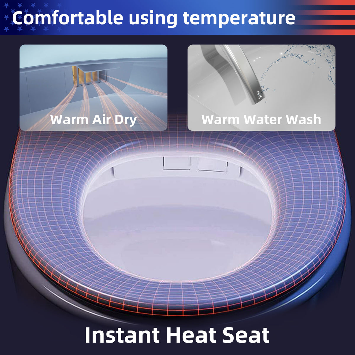 Smart Toilet with bidet built-in RX-T14W – Rainlex Store