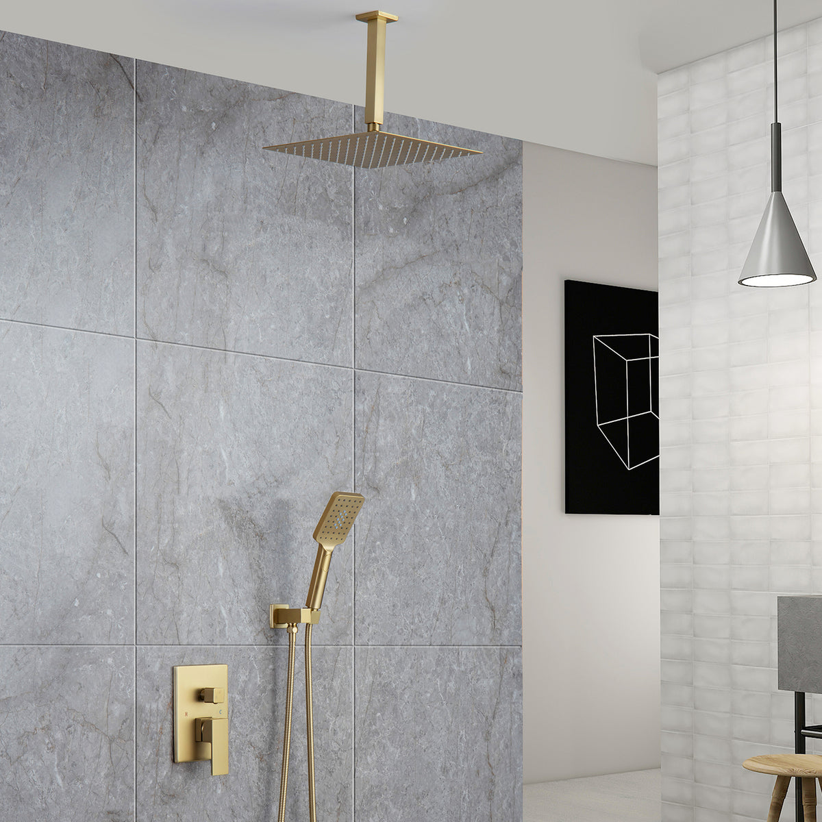 Rainlex 98105 10" Ceiling Mount Shower Head | Square Design – Rainlex Store